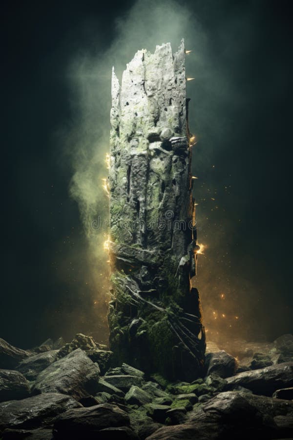 A Standing Stone Corrupted by Plague Stock Illustration - Illustration ...
