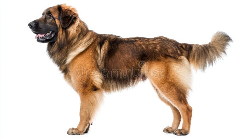 Standing Tibetan Mastiff Dog with Transparent Background, Side View ...