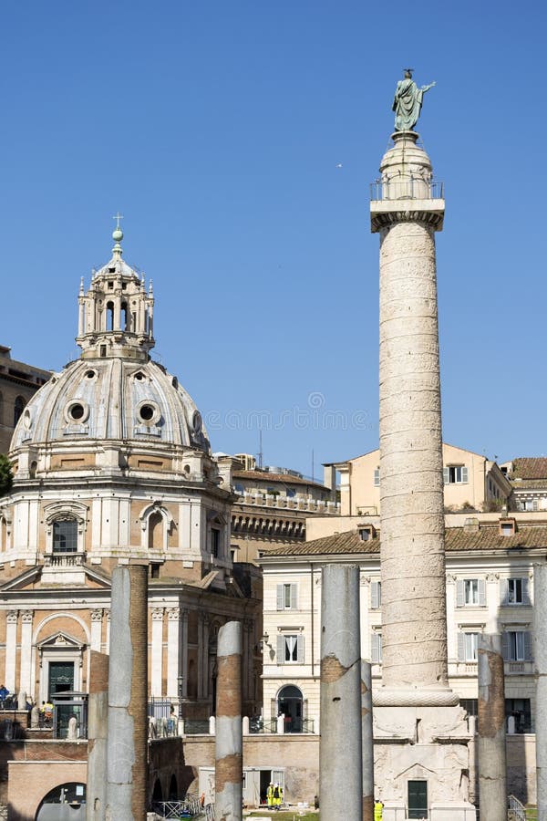 Standing Trojan in the Ancient Forum in Rome, Ancient Ruins Stock Photo ...