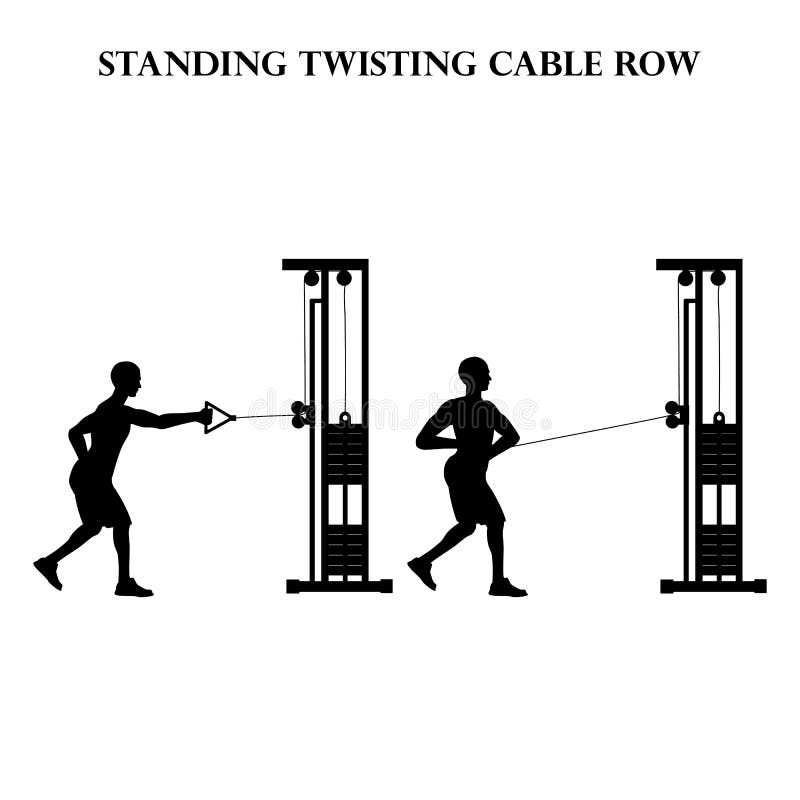 Cable Row Exercise Stock Illustrations – 65 Cable Row Exercise Stock ...