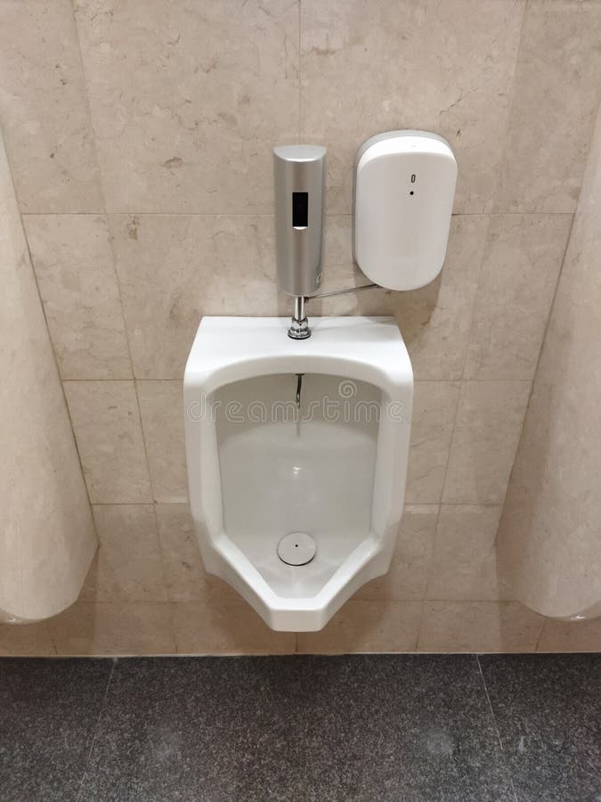 Standing Urinal, Top Front View Stock Image - Image of bathroom, bidet ...