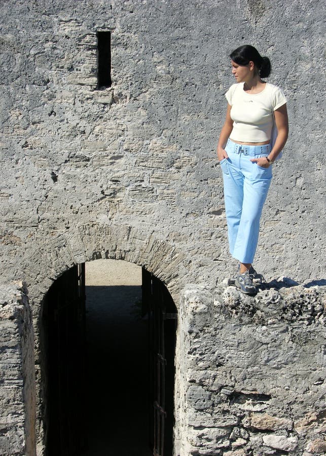 Standing On A Wall Picture. Image: 5886715