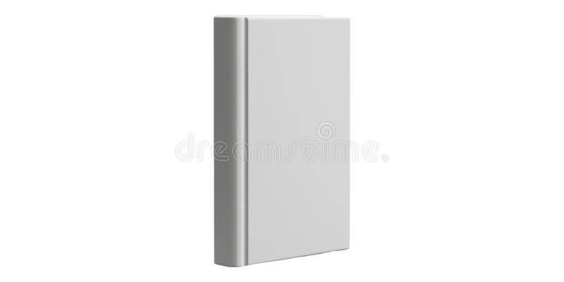 Standing White Rectangular Book Cover Isolated on Transparent ...