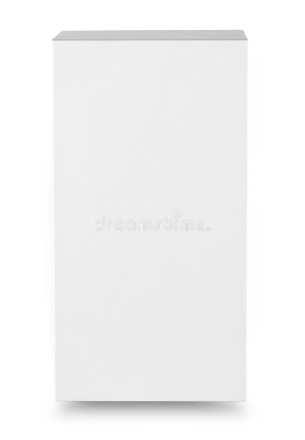 White Rectangular Box Isolated on White Background Stock Image - Image ...