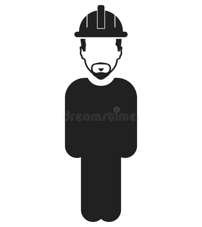 Standing Worker Icon. stock vector. Illustration of human - 155029119