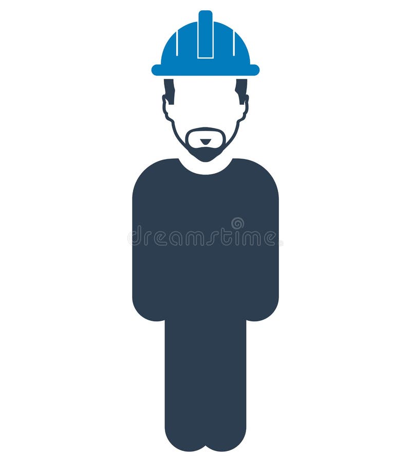 Standing Worker Icon. stock vector. Illustration of repairman - 161009250