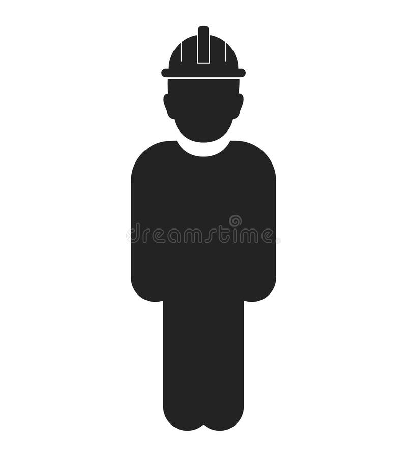 Standing Worker Icon. stock vector. Illustration of infrastructure ...