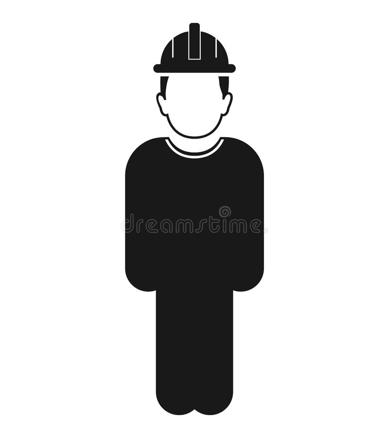Standing Worker Icon. stock vector. Illustration of maintenance - 157851366