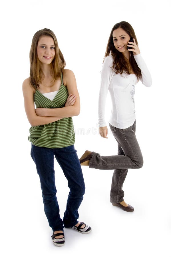 Standing Young Friends Having Fun Stock Photo - Image of concept ...