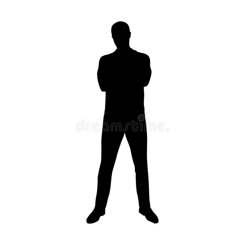 Silhouette Man Folded Arms Stock Illustrations – 342 Silhouette Man ...