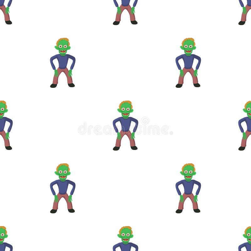 Standing Zombie Pattern Seamless Vector Stock Vector - Illustration of ...