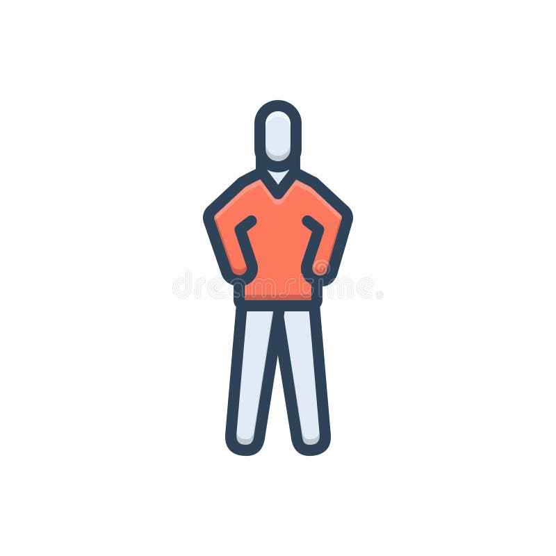 Color Illustration Icon for Standings, Status and Posing Stock Vector ...