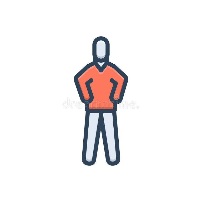 Color Illustration Icon for Standings, Status and Posing Stock Vector ...