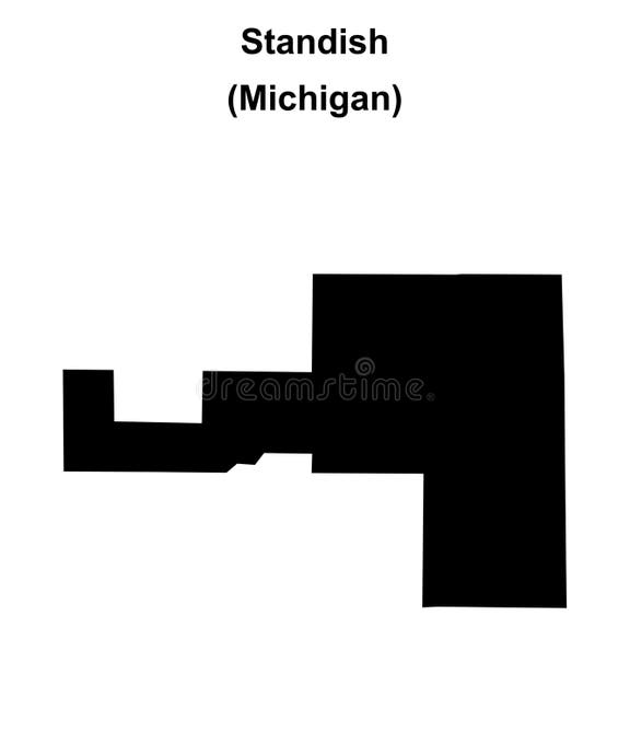 Standish outline map stock vector. Illustration of isolated - 387417459