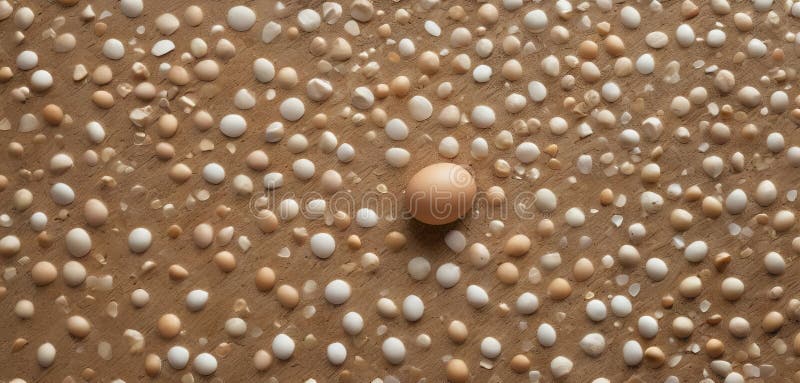 Singular Brown Egg Amidst White Ones on Textured Surface Stock Image ...