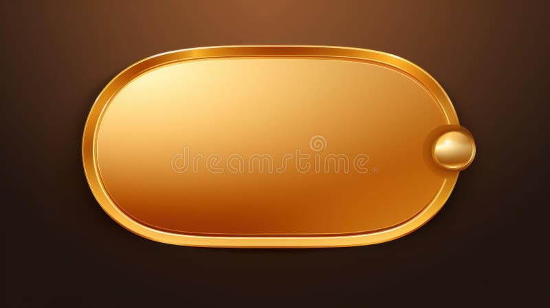 Standout Gold Speech Bubble Icon in Sleek Design Stock Illustration ...