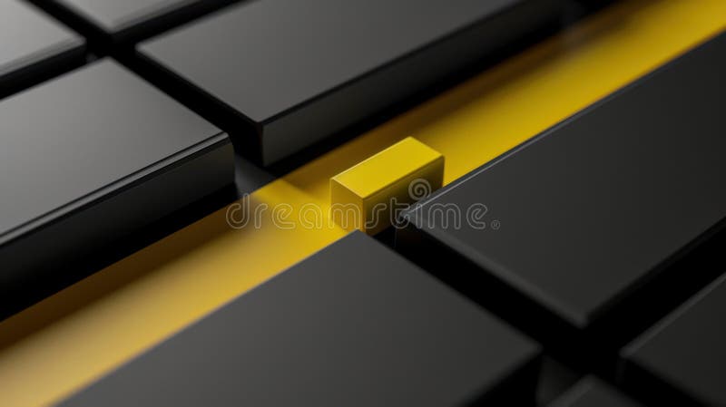 The Standout Yellow Key. AI Generated Stock Image - Image of focus ...