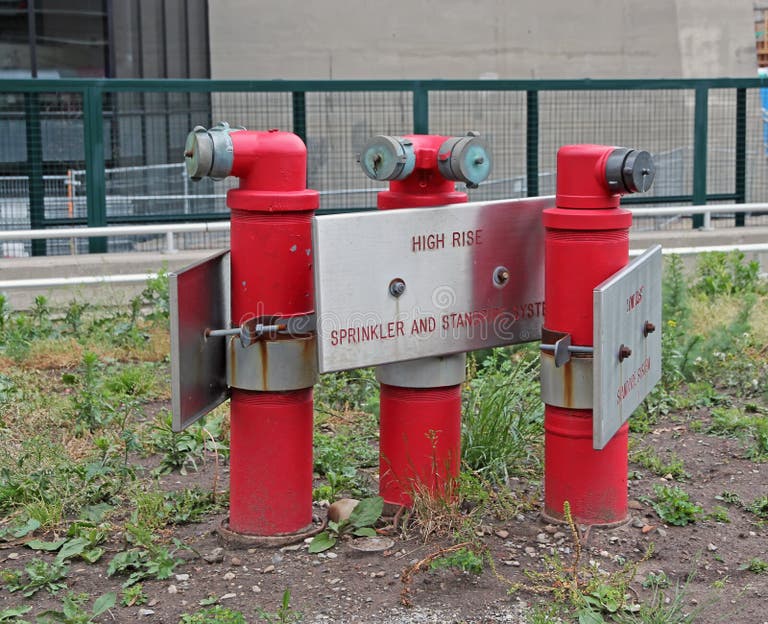 Standpipe and Sprinkler System Stock Photo - Image of standpipes, water ...