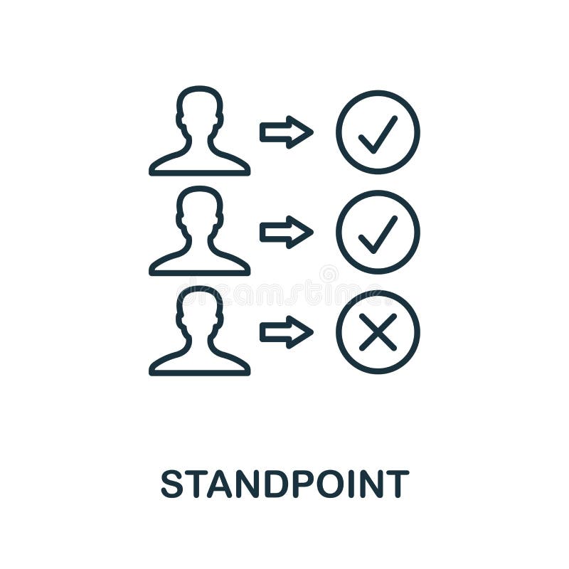 Standpoint Outline Icon. Thin Line Concept Element from Business ...