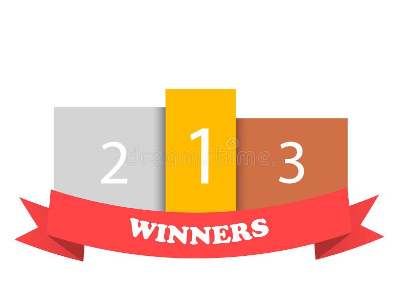 Stands for the First, Second and Third Place. Tribune Winners Stock ...