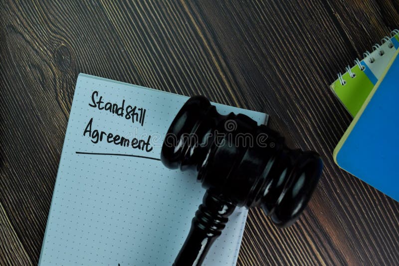 Standstill Agreement Write on a Book Isolated on Office Desk Stock ...
