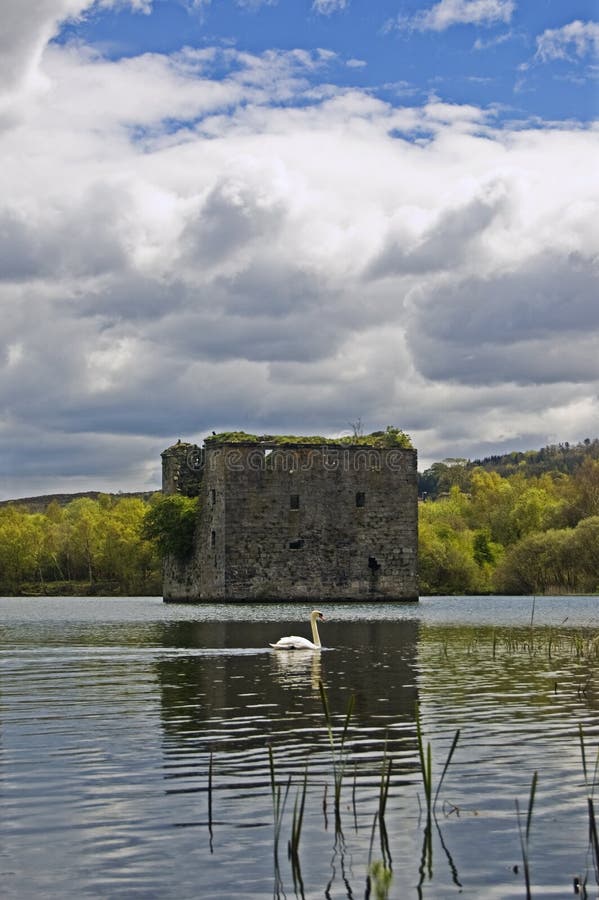 Stanely Castle stock photo. Image of historic, swan, beautiful - 37232268