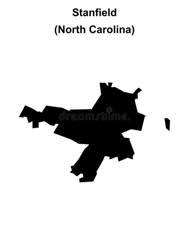 Stanfield outline map stock vector. Illustration of blank - 387548704