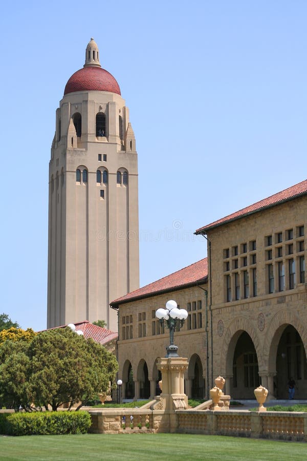 Stanford University Bell Tower Editorial Photo - Image of chairs, trees ...