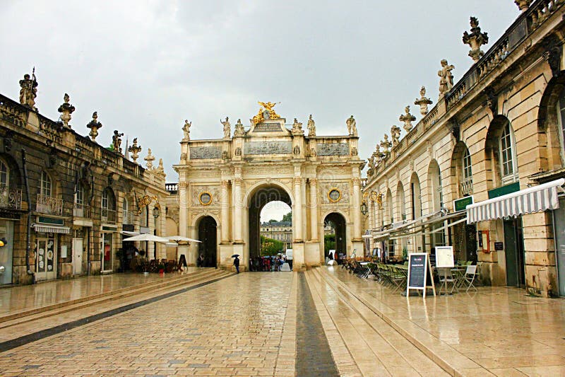 The Stanislas Place in Nancy Editorial Image - Image of gate, center ...
