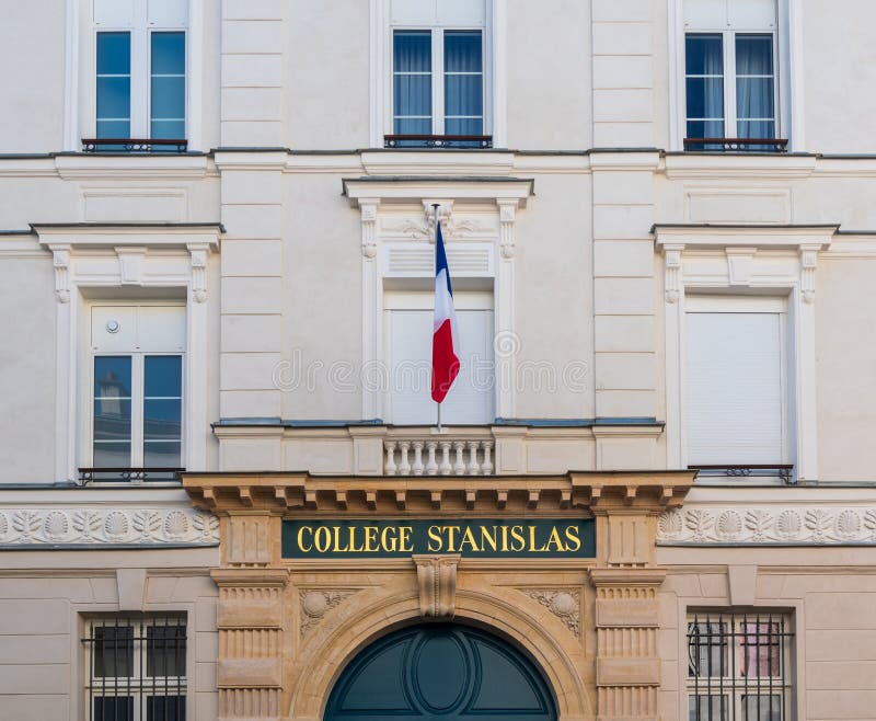 Paris, France - 10 21 2024 : the Facade of the Stanislas Private High ...