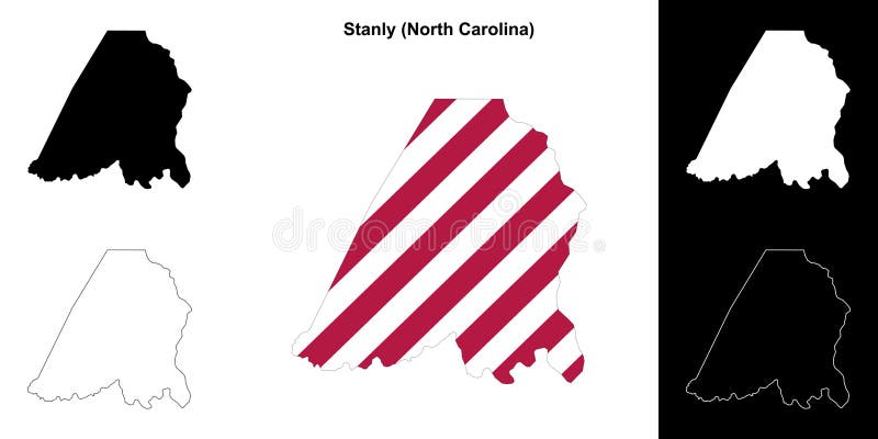 Stanly outline map stock vector. Illustration of border - 324000361