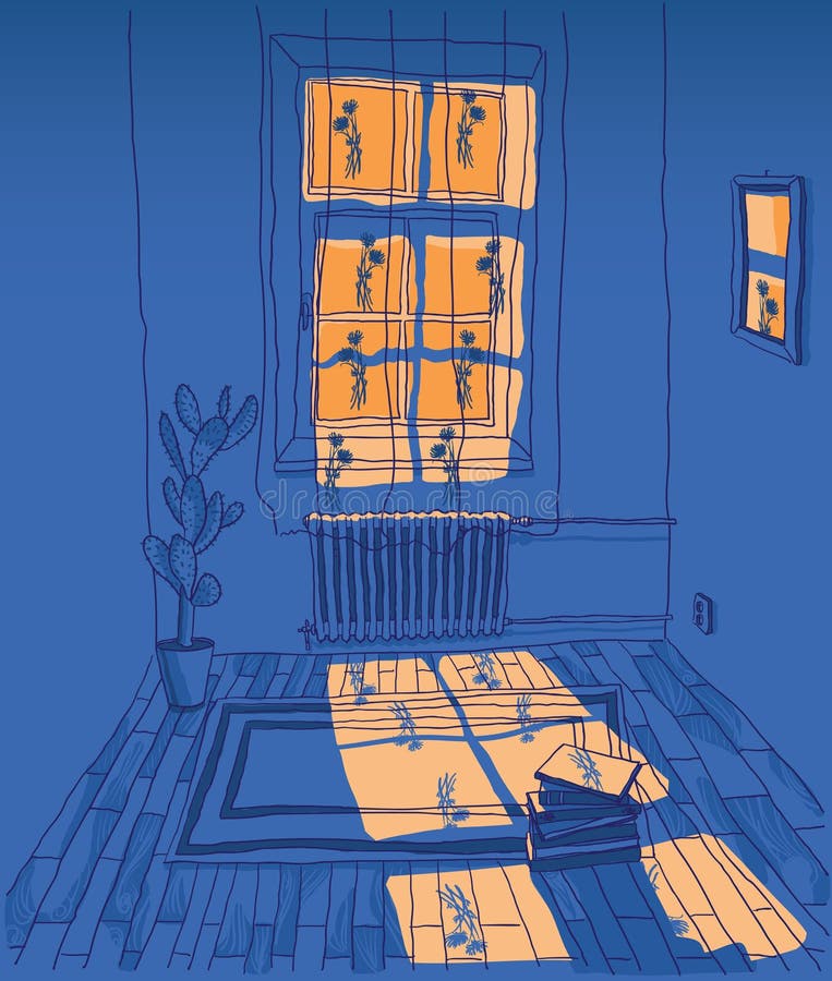 Stanza Con Illuminazione Esterna Illustrazione Vettoriale ...