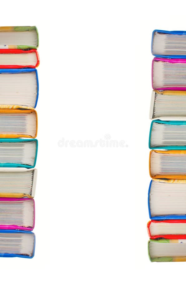 Stapel Boeken Op Witte Achtergrond Stock Afbeelding - Image of ...