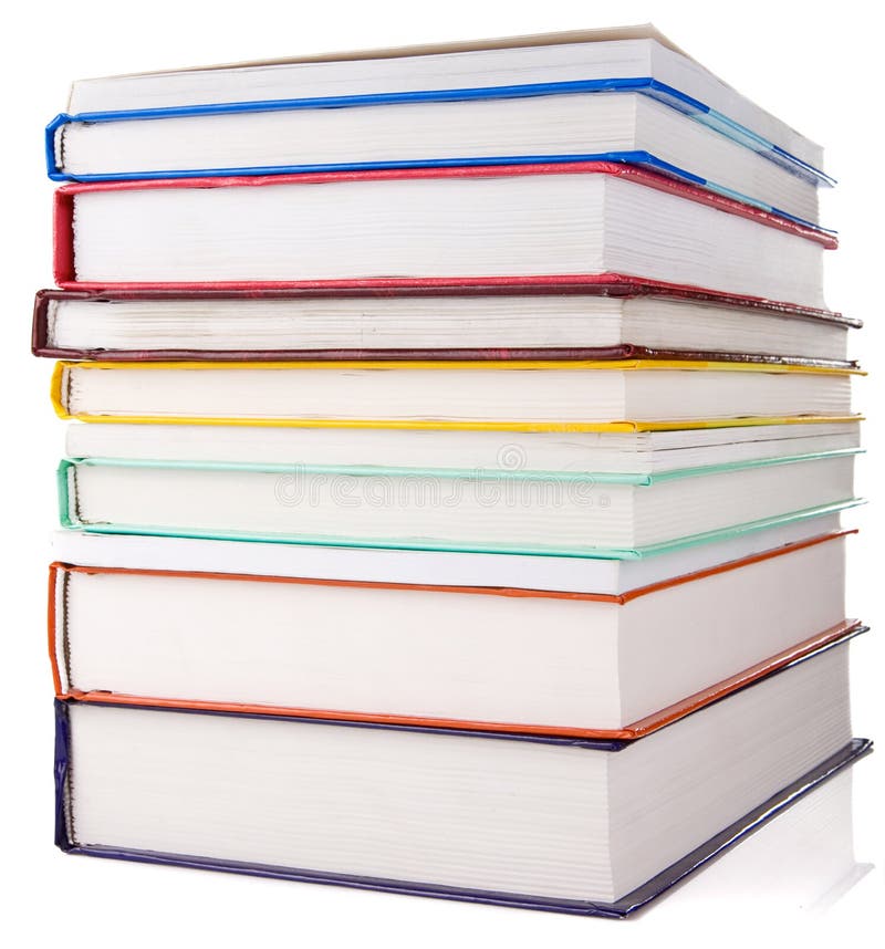 Stapel Der Bücher Getrennt Auf Weiß Stockfoto - Bild von lernen ...