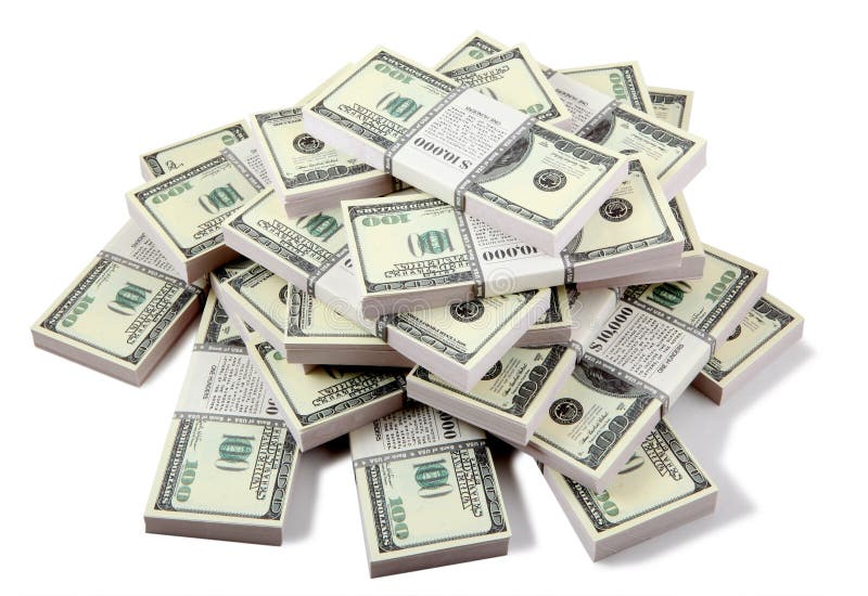 Stapel dollars stock foto. Image of geïsoleerd, luxe - 10045140