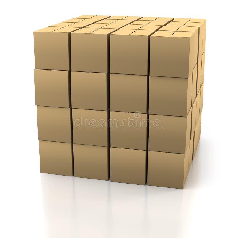 Stapel kartonnen dozen stock illustratie. Illustration of hoop - 18058525