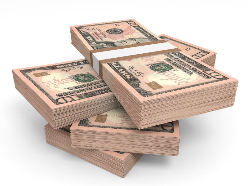 Stapel Geld Hundert Euro stock abbildung. Illustration von finanzierung ...