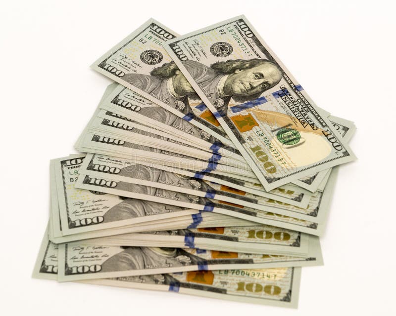 Stapel Geld in US-Dollars Wechseln Banknoten Ein Stockbild - Bild von ...