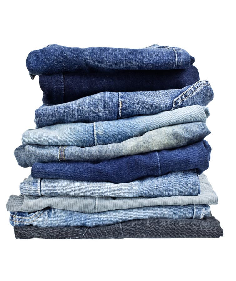 Stapel jeans stock afbeelding. Image of materiaal, broek - 11534463