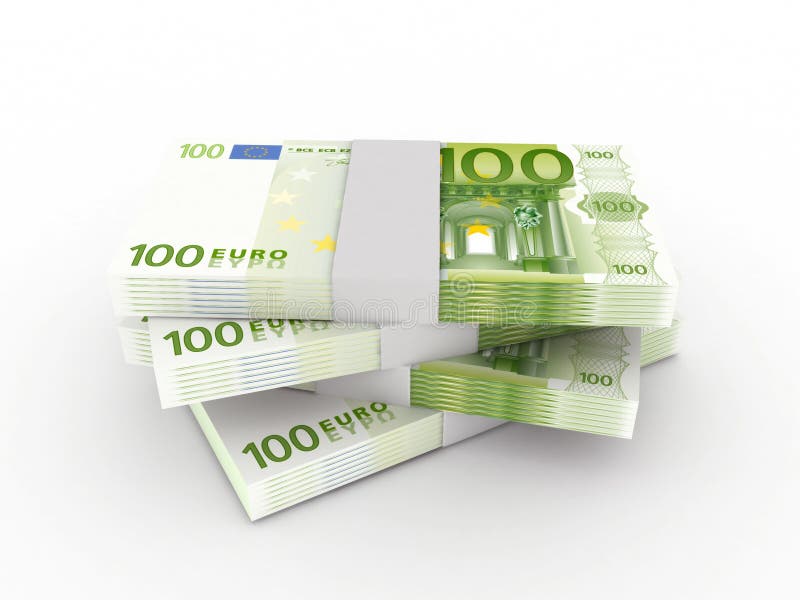 Stapel Van 200 Euro Rekeningen Stock Illustratie - Illustration of ...