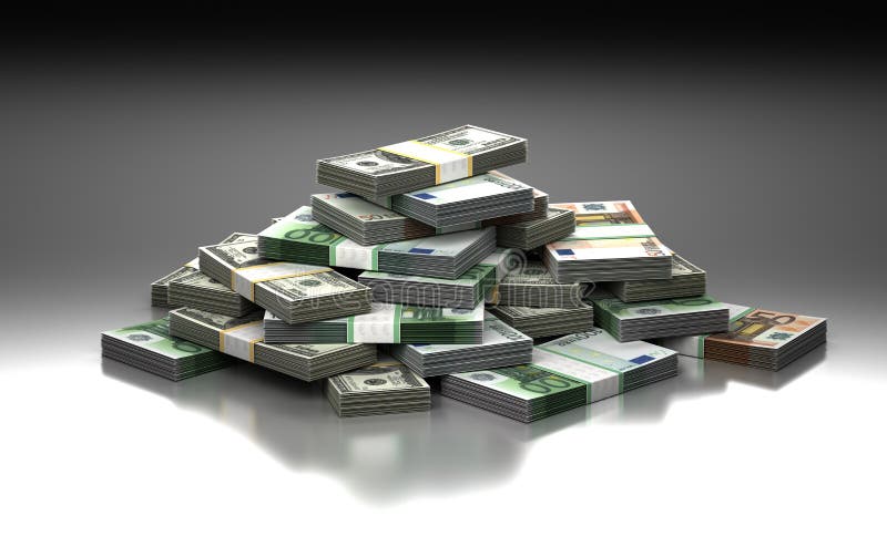 Stapel van Euro stock illustratie. Illustration of europees - 33959754