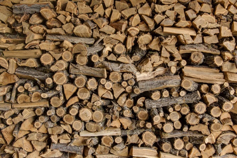 Stapel Hout Gekapt Voor De Open Haard Stock Foto - Image of materiaal ...