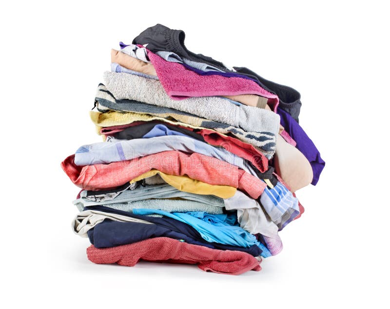 Stapel van kleding stock afbeelding. Image of geïsoleerd - 35424103