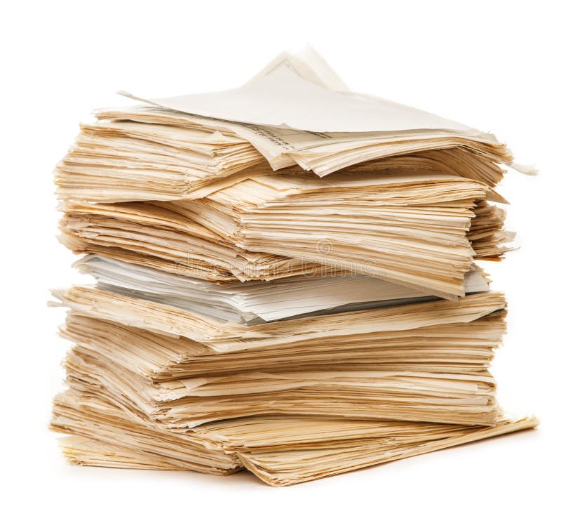 Stapel van Oud document stock afbeelding. Image of orde - 43899461