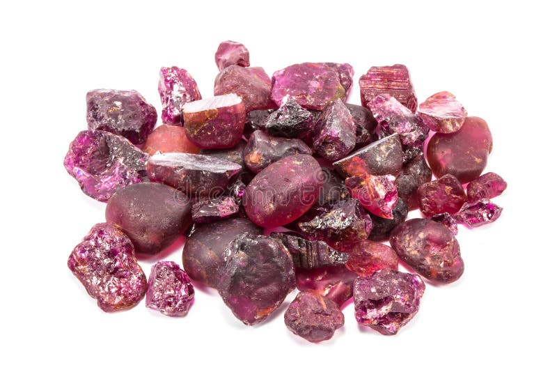 Stapel Van Ruwe Natuurlijke Robijn Stock Foto - Image of snijden ...