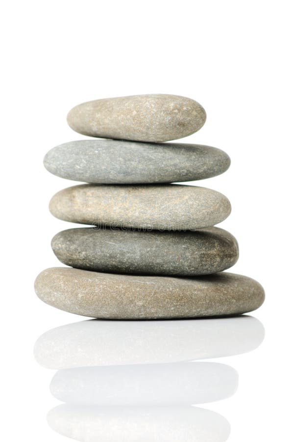 Stapel Van Stenen Op Wit Worden Geïsoleerd Dat Stock Foto - Image of ...