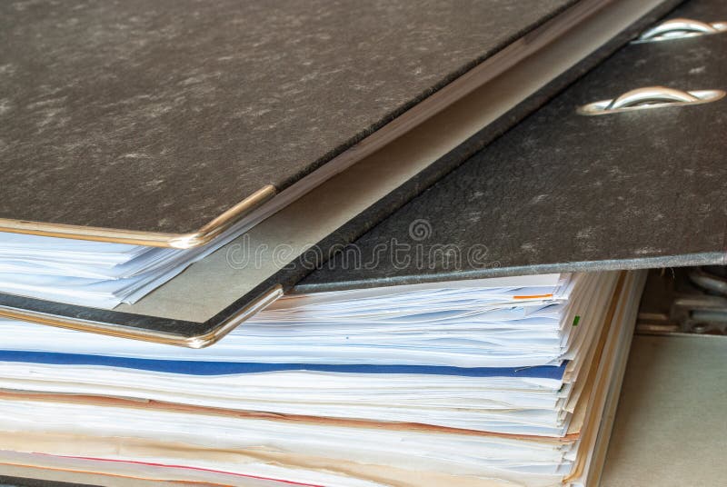 Stack of File Folders stock image. Image of filed, office - 185645215