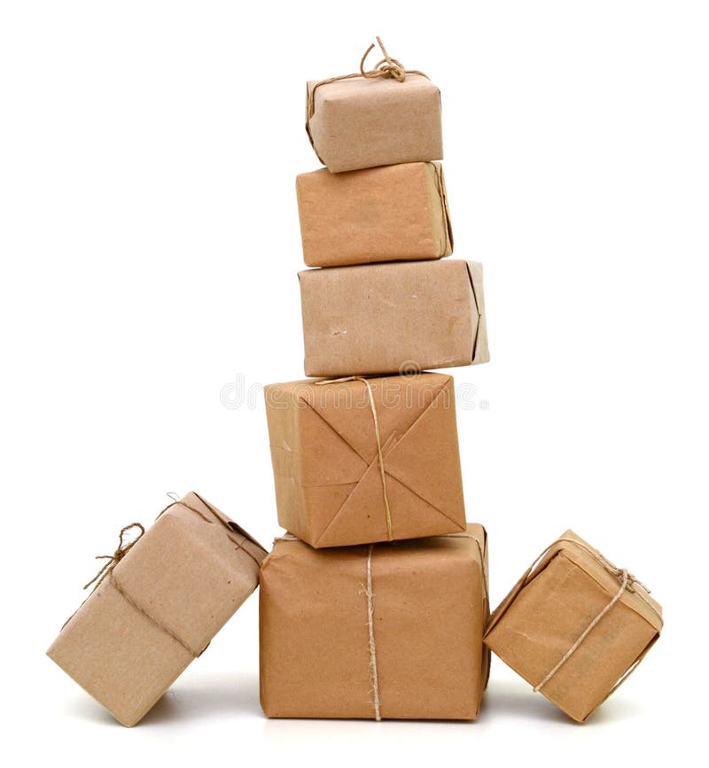 Stapel des Kartons stockbild. Bild von verpacken, lieferung - 30508631