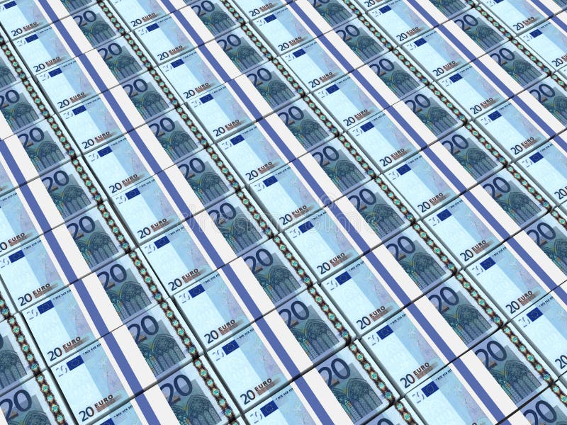 Stapels Van Geld Twintig Euro Stock Illustratie - Illustration of markt ...