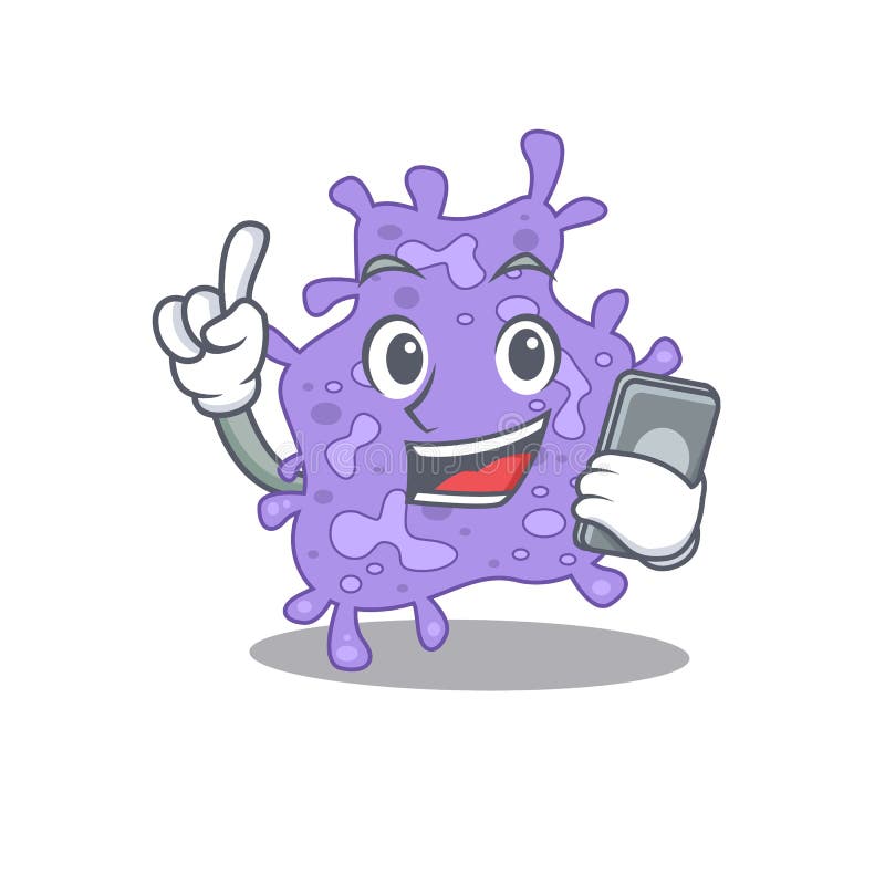Staphylococcus Aureus Cartoon Character Speaking on Phone Stock Vector ...